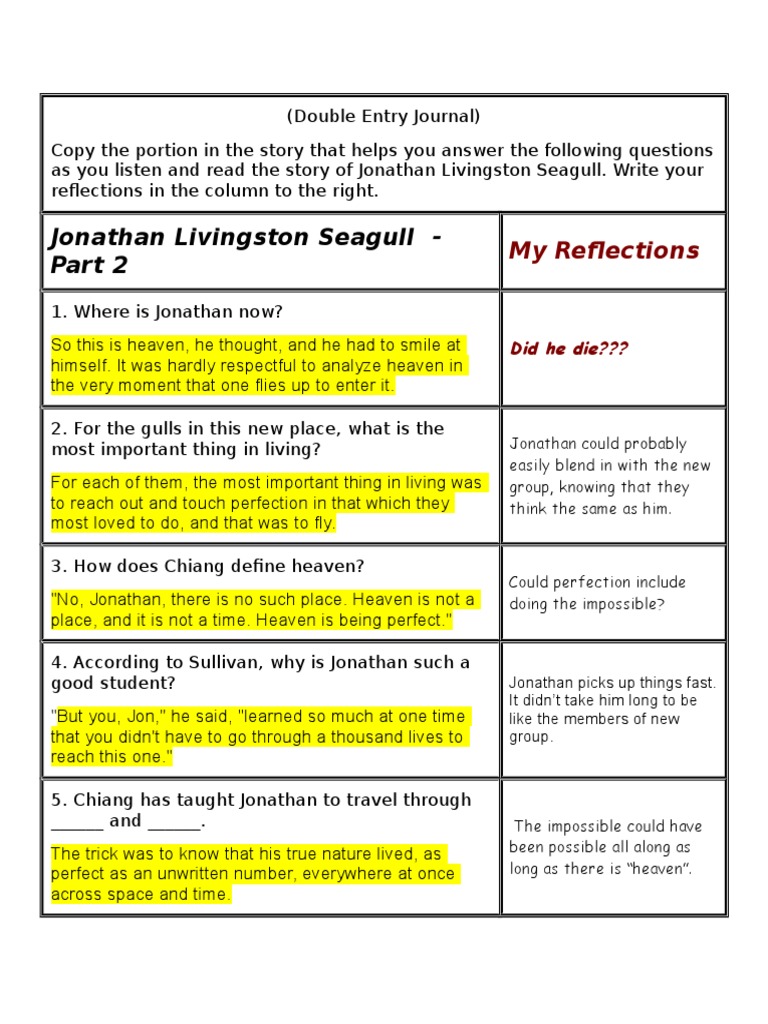 Jaime Sioson Jonathan Livingston Seagull 2 | PDF | Gull