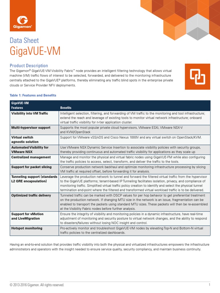 Gigamon Gigavue VM Virtual Machine 4022 | PDF | Open Stack | V Mware