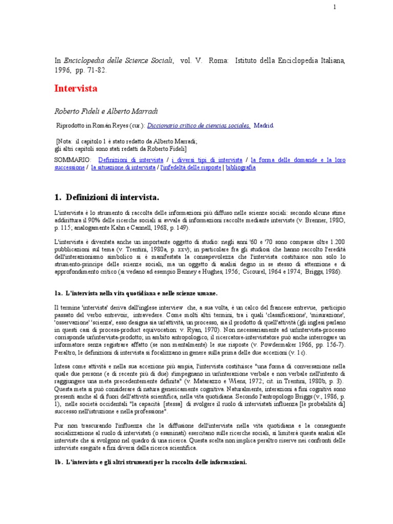 L'Intervista | PDF