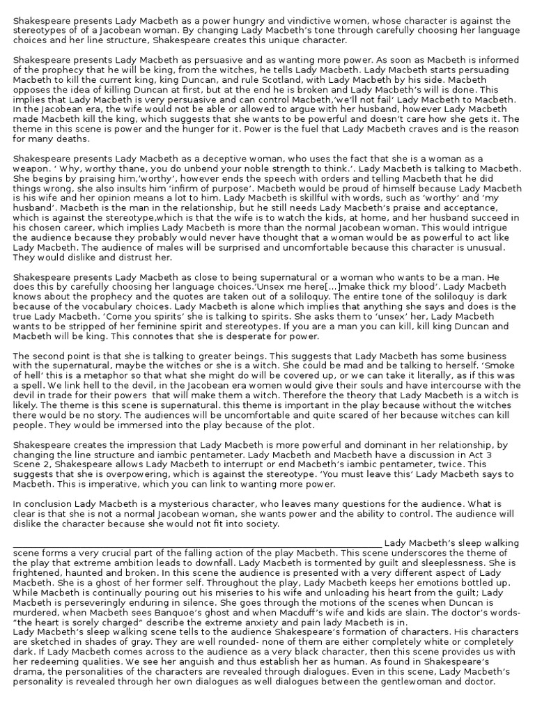 Lady Macbeth | PDF | Macbeth