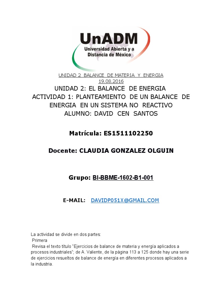 Bbme U2 A1 Dacs | PDF | Capacidad calorífica | Caloría