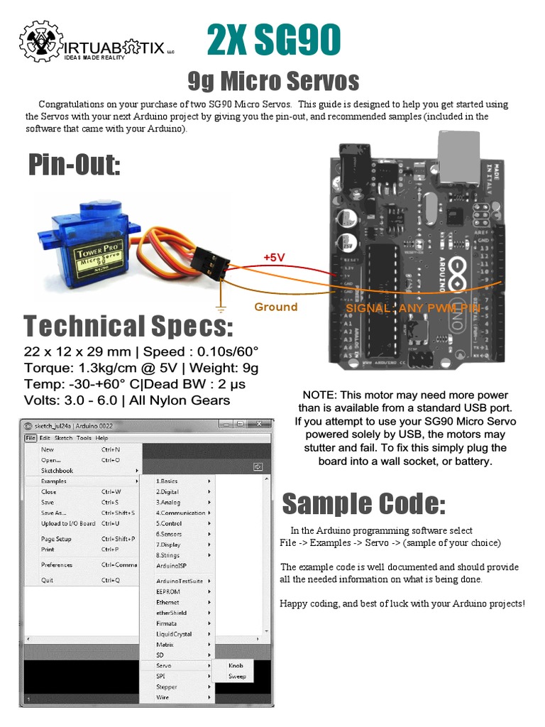 SG90 Pinout Guide | PDF | Computers | Technology & Engineering