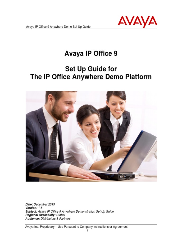 IP Office Anywhere Demo Set Up Guide | PDF | Microsoft Windows | V Mware