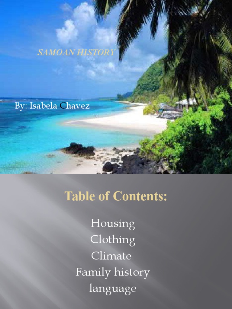 Samoan History: By: Isabela Havez | PDF | Samoa | Climate