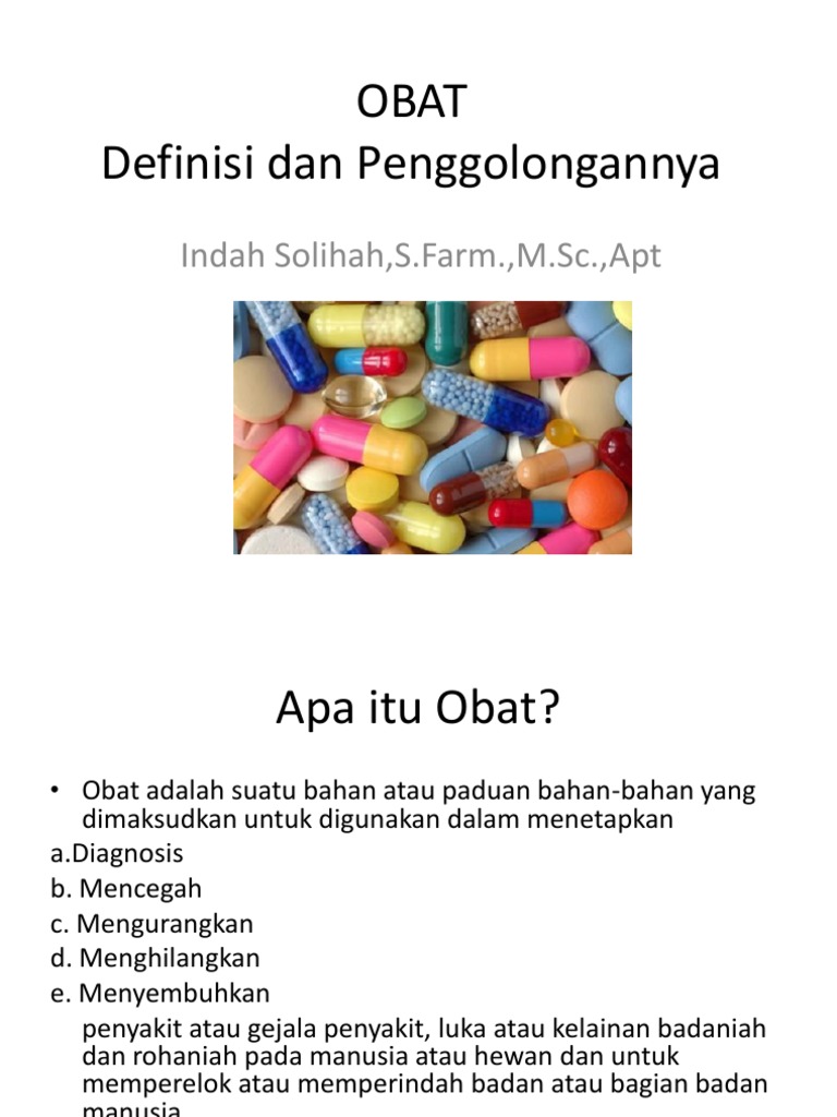 Definisi Dan Penggolongan Obat PDF | PDF