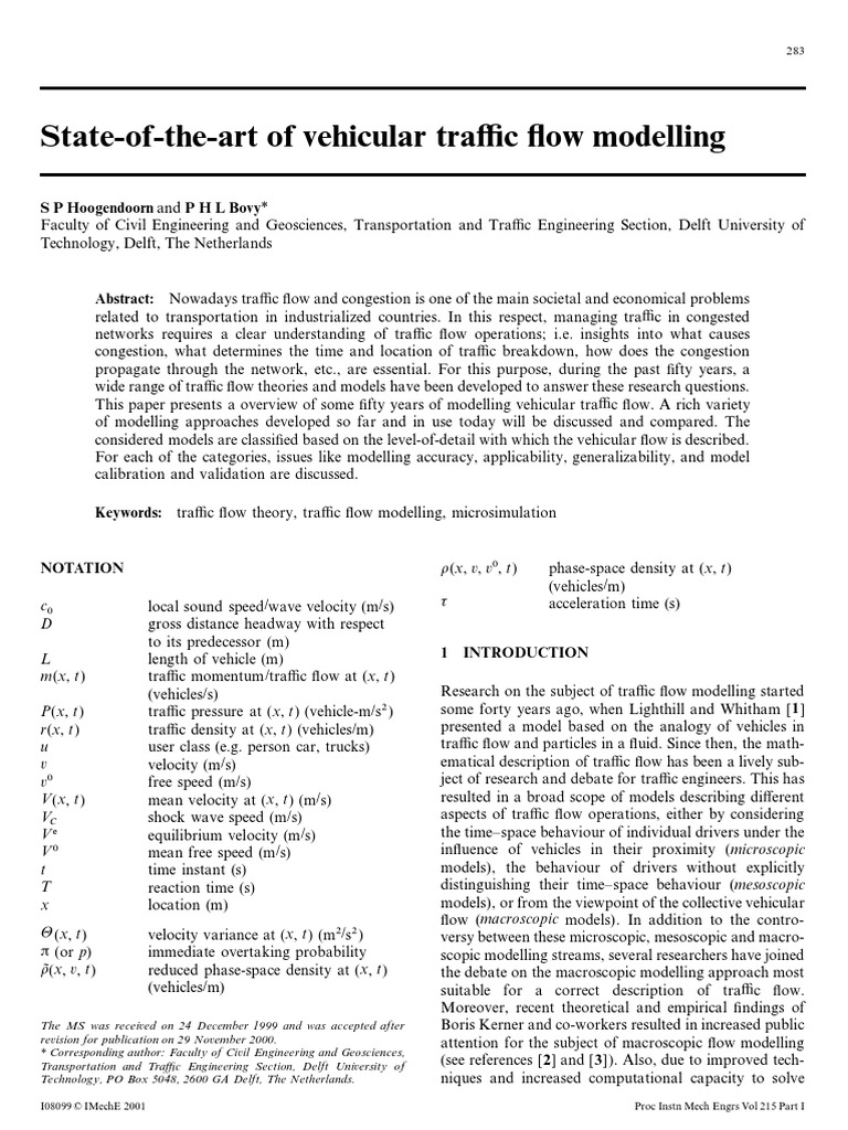 Traffic Flow Models | PDF | Probability Distribution | Simulation