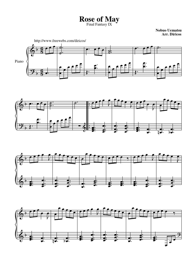 FFIX - Rose of May (Uematsu) PDF | PDF | Jeux et activités