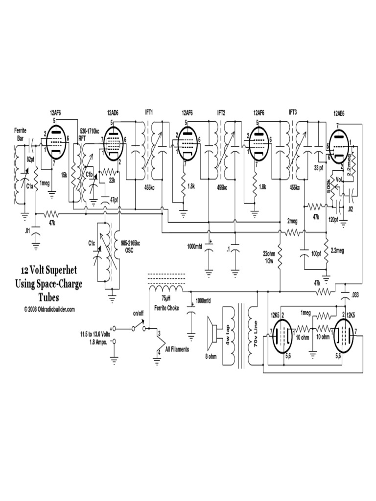 12 Volt Superhet Using Space-Charge Tubes | PDF