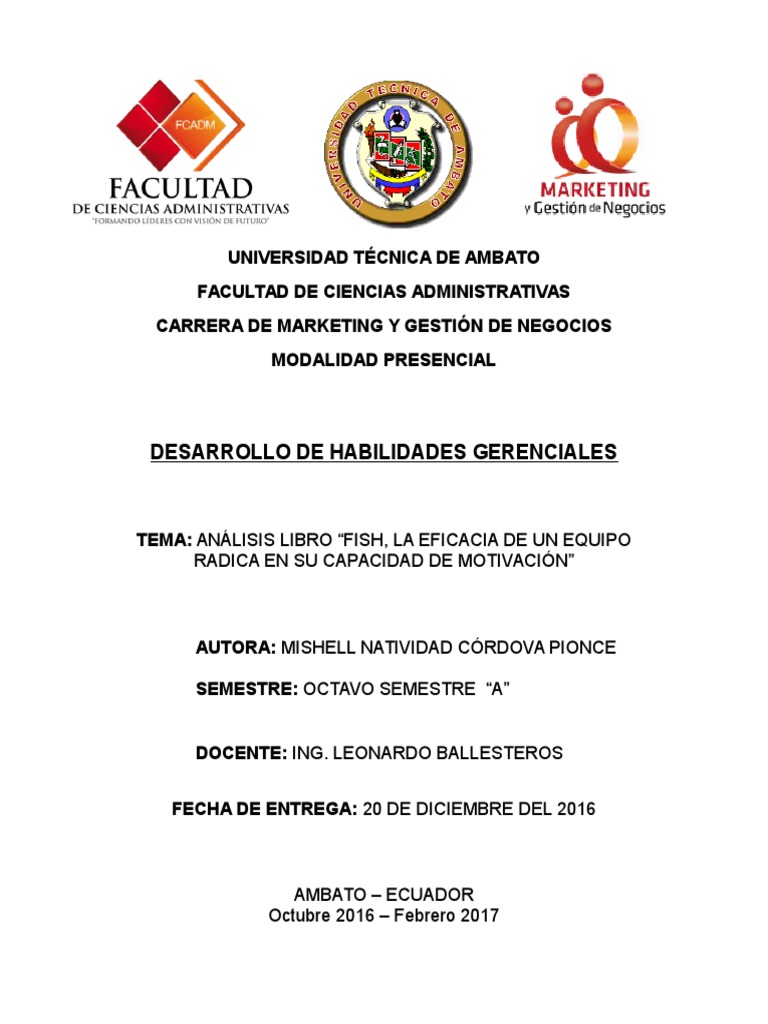 Libro 5 Fish | PDF | Desarrollo personal | Liderazgo