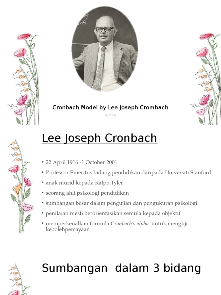 Cronbach Model by Lee Joseph Crombach | PDF