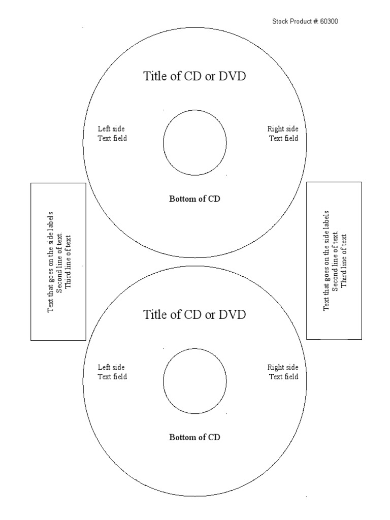 Title of CD or DVD: Left Side Text Field Right Side Text Field | PDF