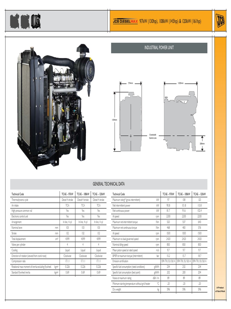 Diesel Engine Technical Specifications | PDF | Inline Four Engine | Diesel Engine
