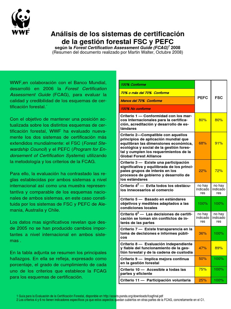 Análisis comparativo de los sistemas de certificación forestal FSC y ...