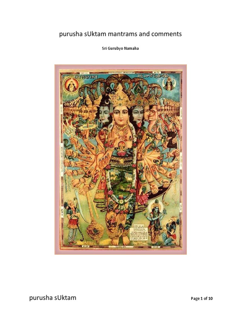 Purusha Suktam Meaning | Brahman | Deities