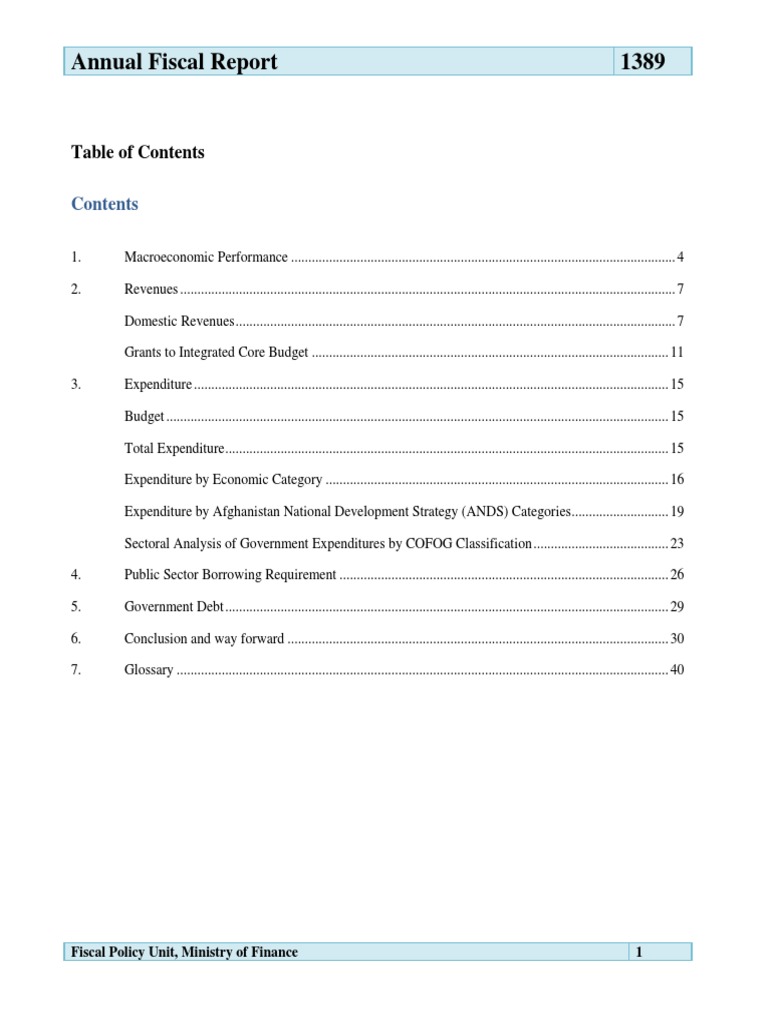 1389-Annual Fiscal Report | Download Free PDF | Fiscal Policy | Taxes