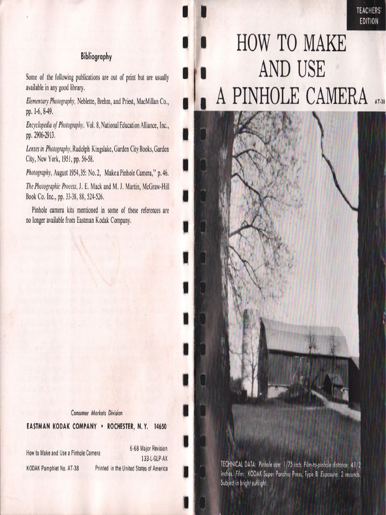 Kodak Pinhole Booklet | PDF | Photography Equipment | Optical Devices