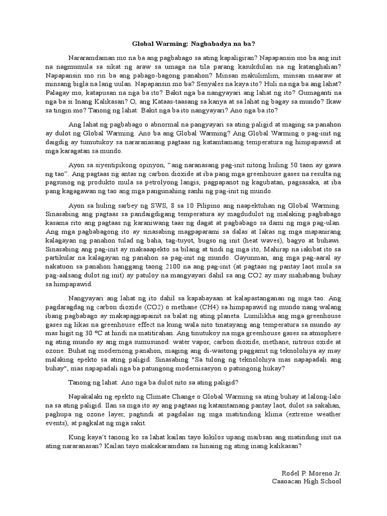 Global Warming | PDF