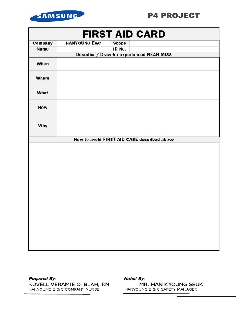 First Aid Card | PDF