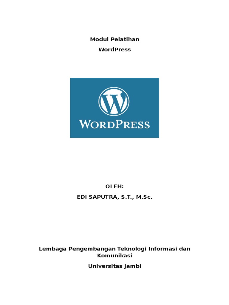 Modul Pelatihan WordPress | PDF