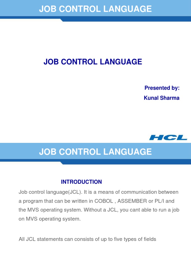 JCL & Utilities PDF | PDF | Operating System Technology | Computer Programming