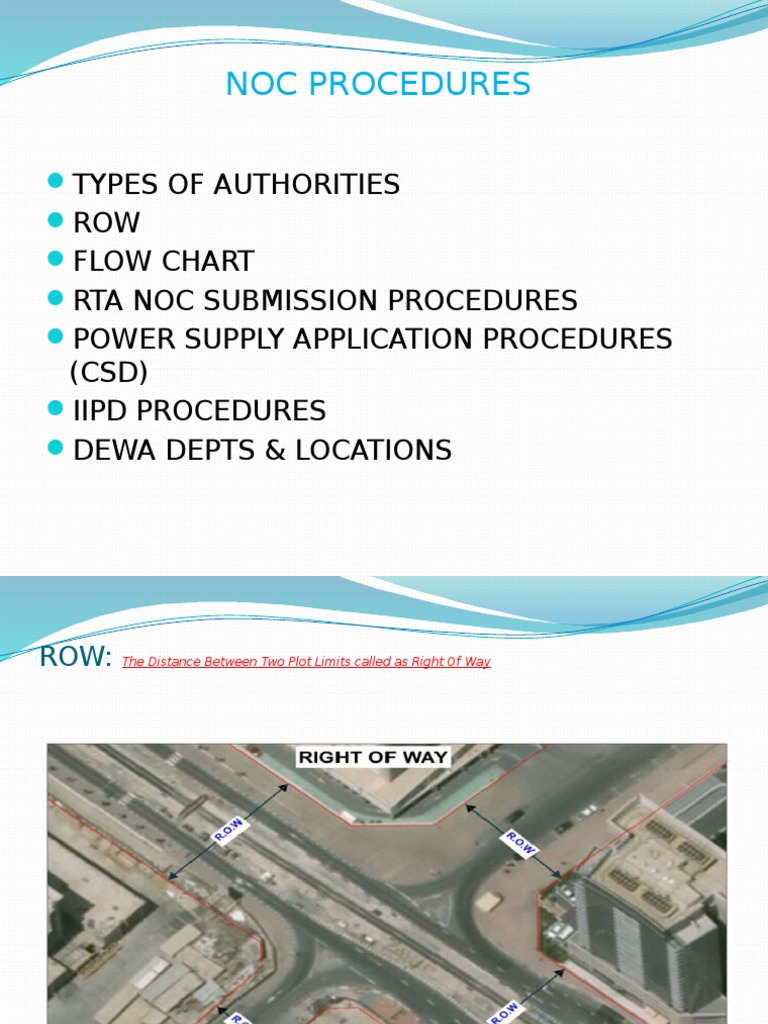 DEWA & RTA NOC PROCEDURE