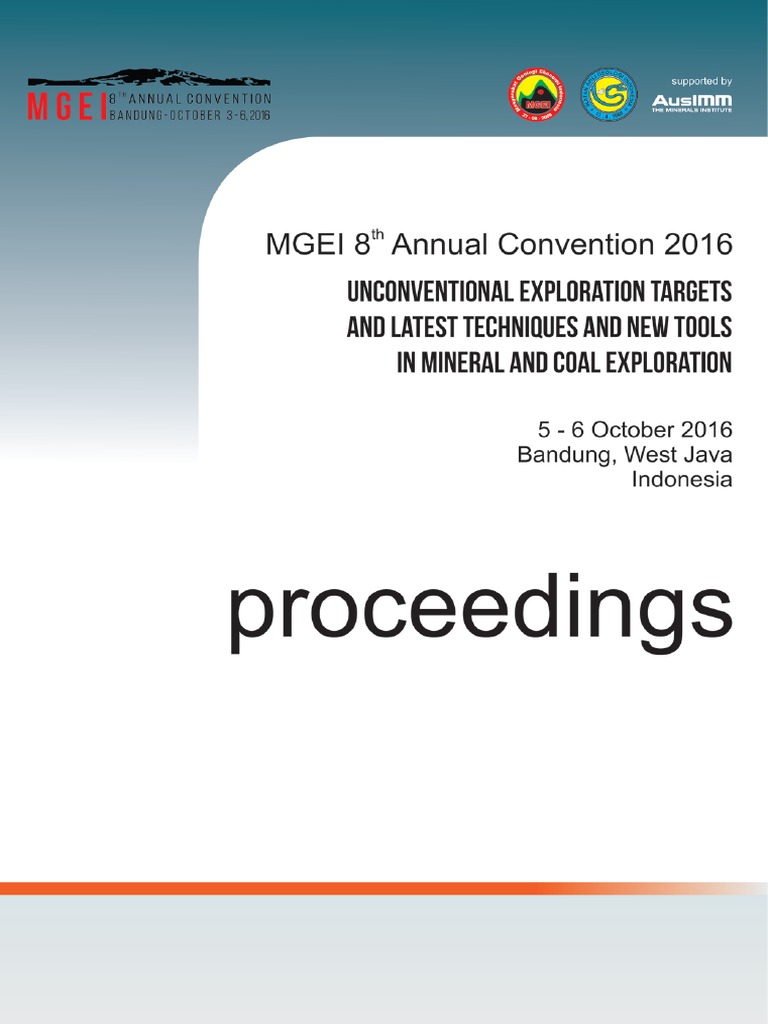 Proceeding MGEI 2016 | PDF | Mining | Geology