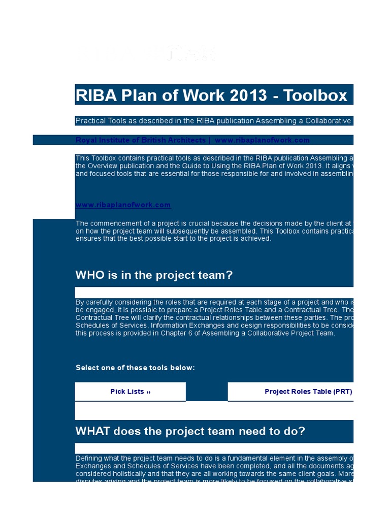 Appendix 10 RIBA Schedule of Multidisciplinary Services | Download Free ...