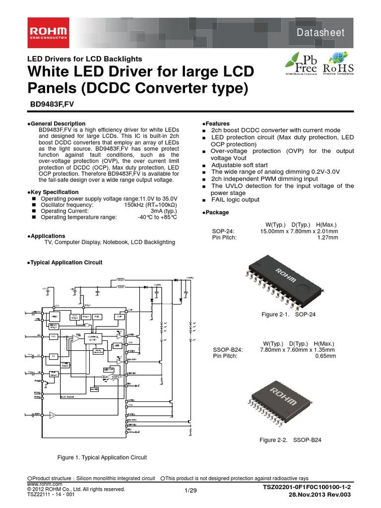 Bd9483f Leds Driver | PDF | Capacitor | Inductor