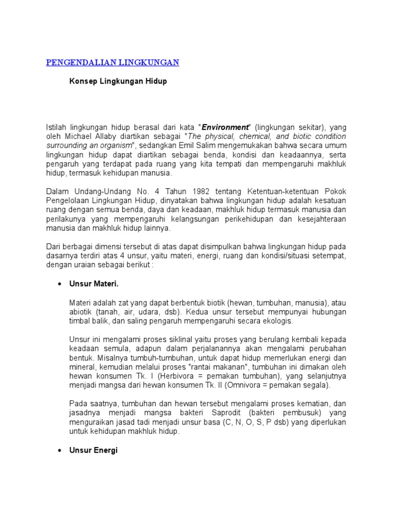 Pengendalian Lingkungan | PDF