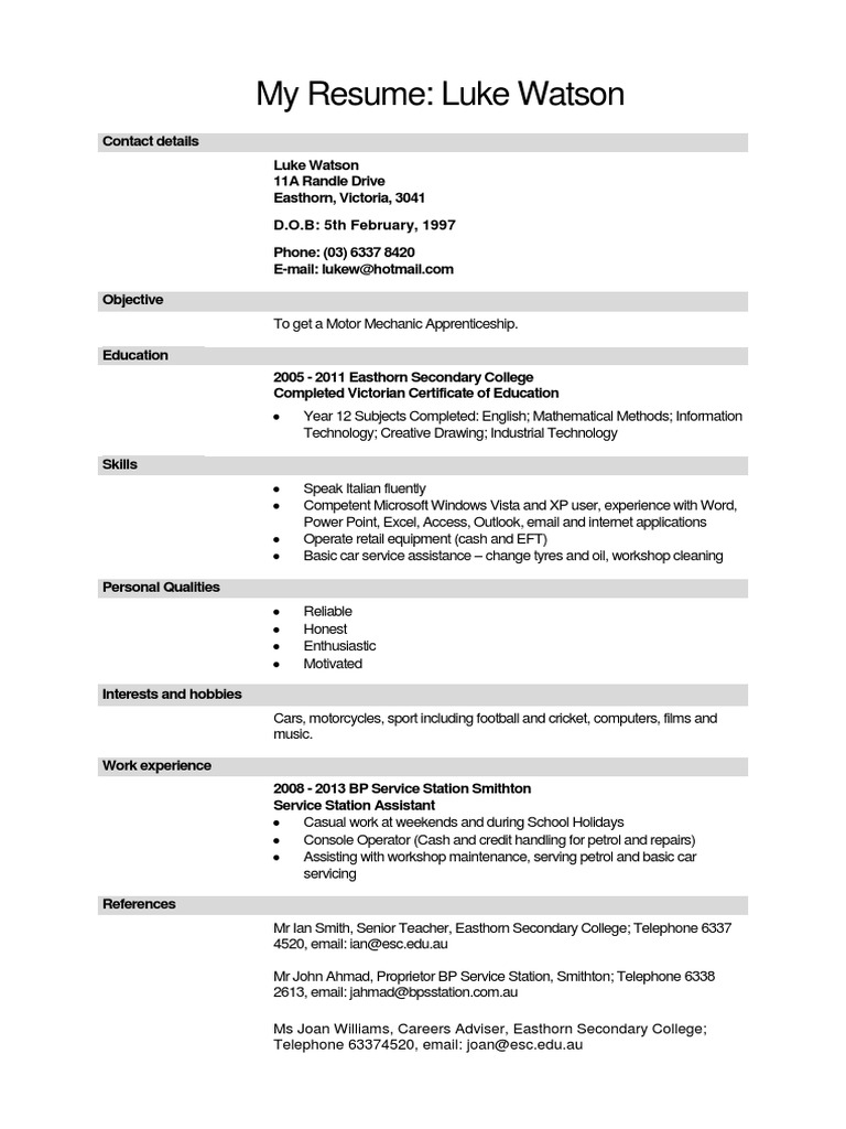 Sample Resume | PDF