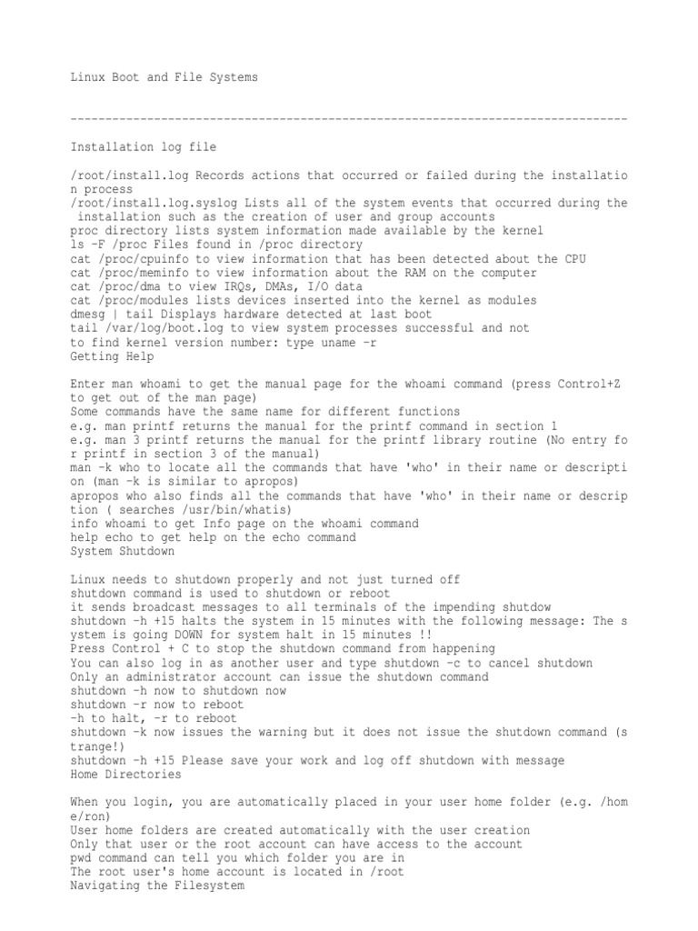 Linux Boot Files | PDF | Directory (Computing) | Computer File