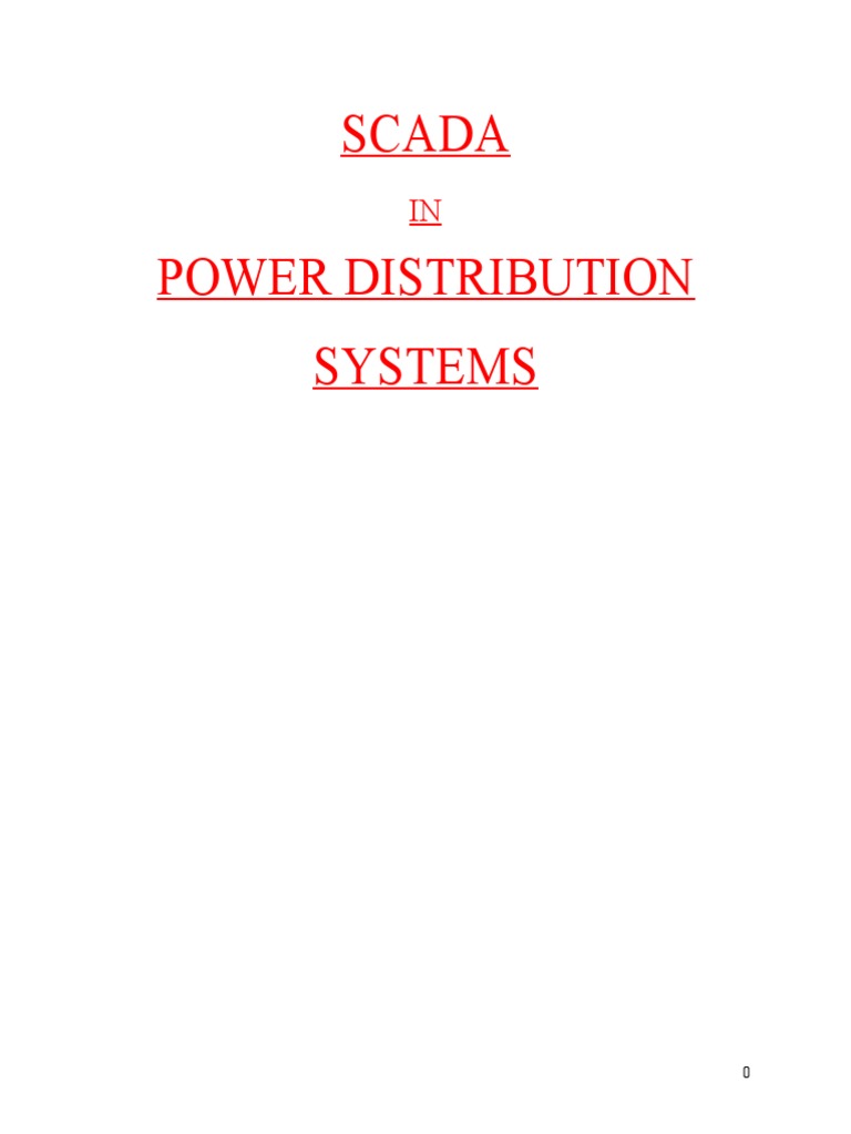 Scada In Power Distribution Systems Pdf Scada Programmable Logic Controller 