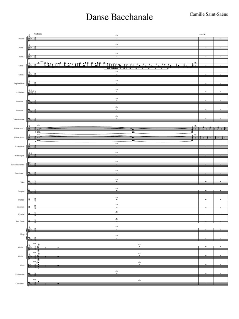 Danse Bacchanale. | PDF | Trombone | Music Technology
