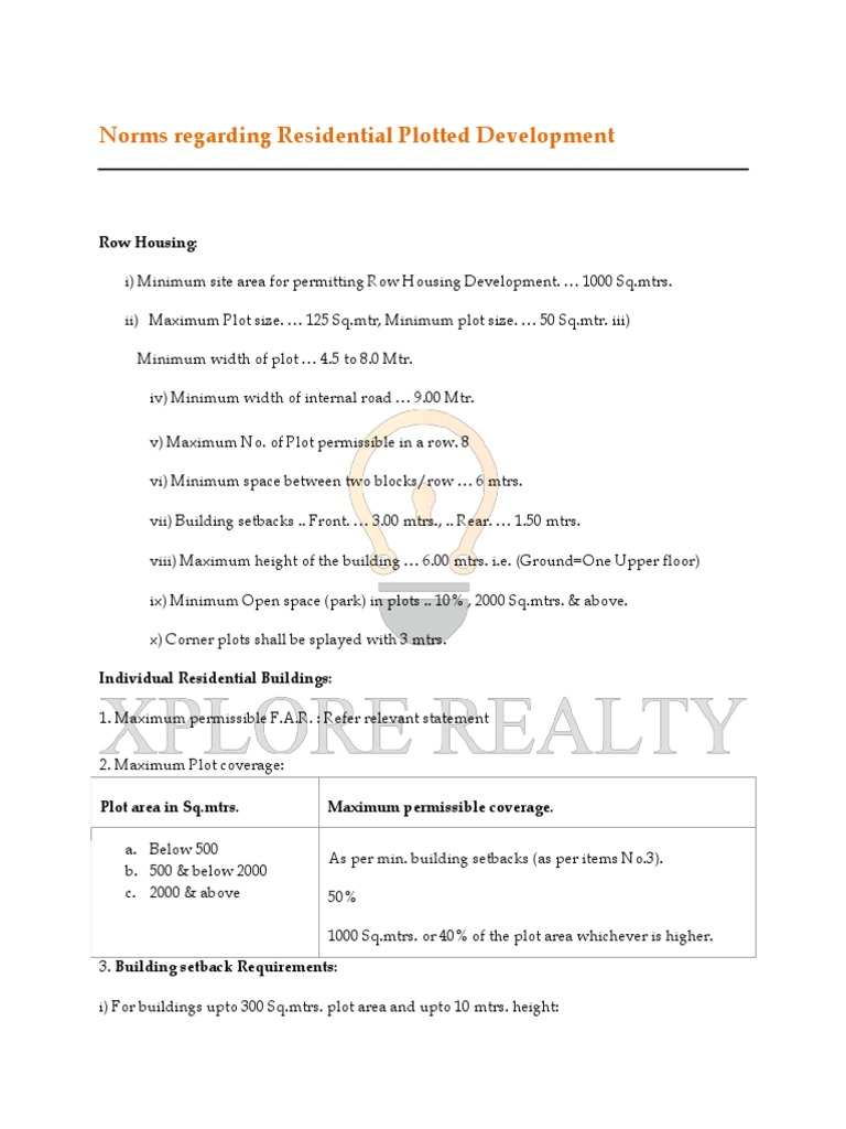 Residental Plotted Development | PDF