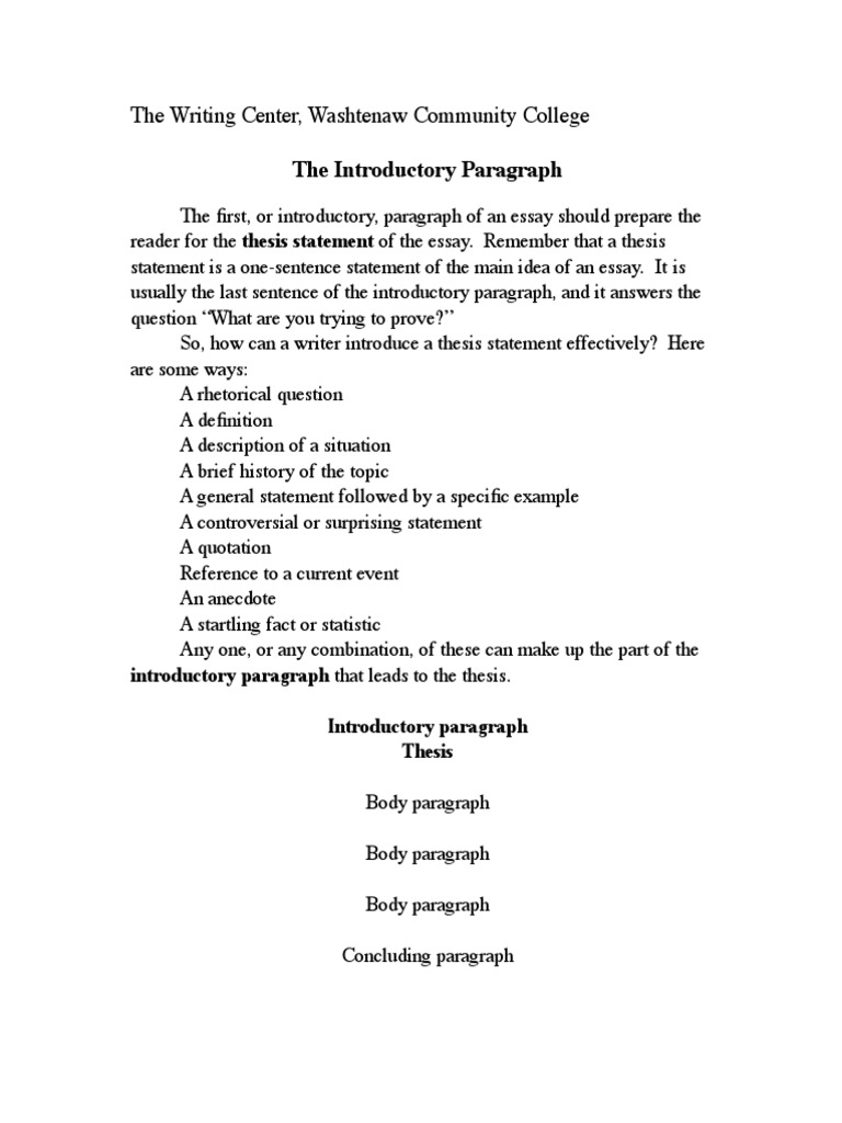 Crafting Effective Introductory Paragraphs | PDF