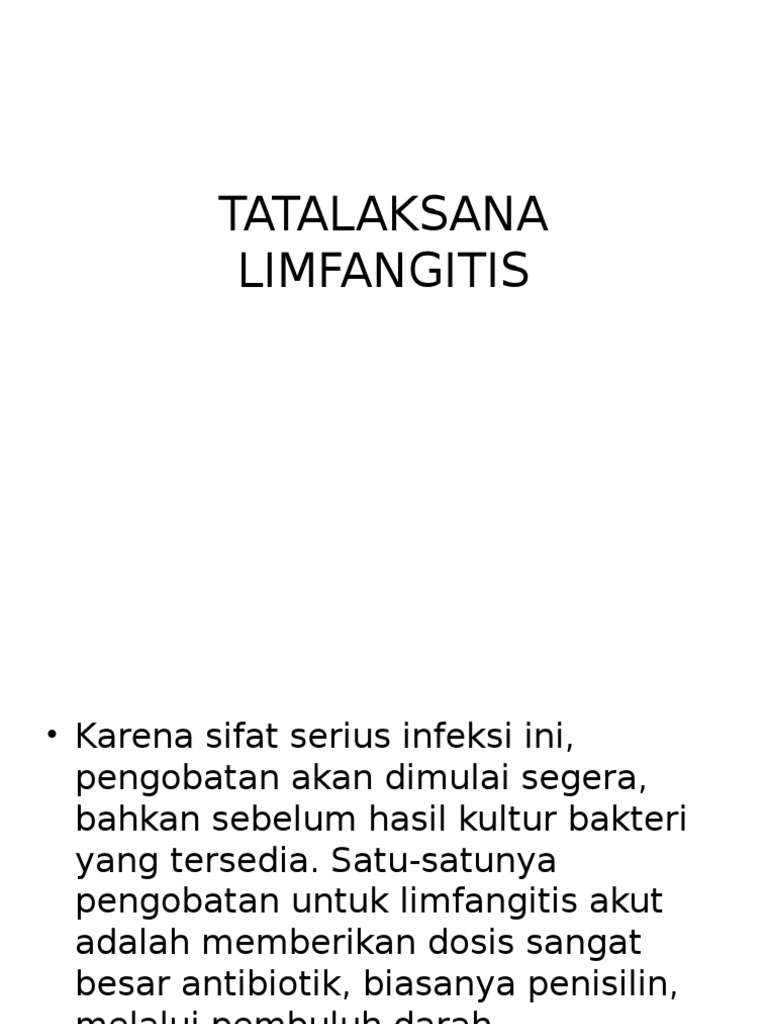 Tatalaksana Limfangitis | PDF