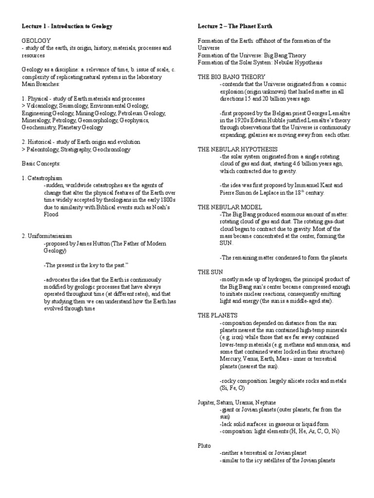 Geol Exam 1 | PDF