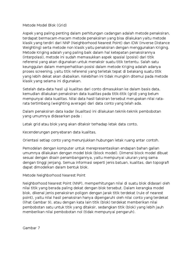Metode Model Blok | PDF
