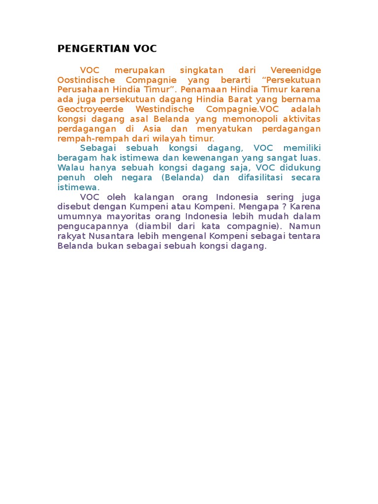 Pengertian Voc | PDF