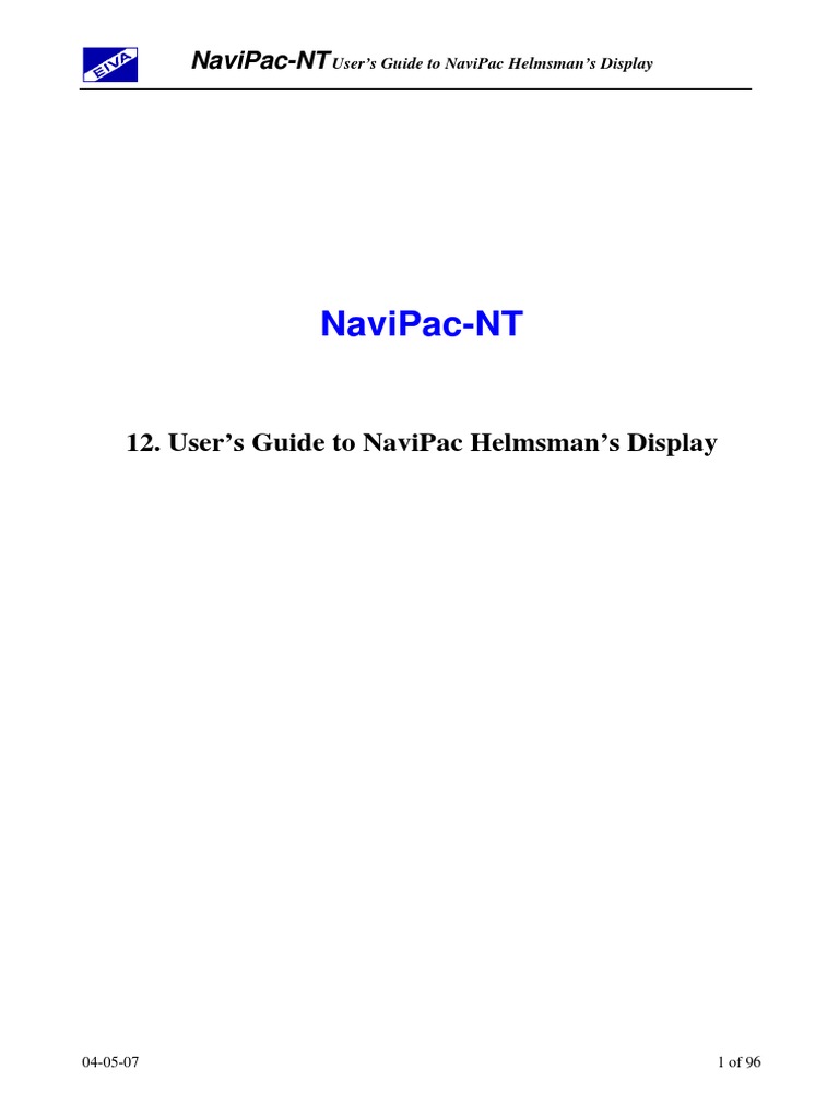 NaviPac Helmsman Display User Guide | PDF | Icon (Computing) | Kernel ...