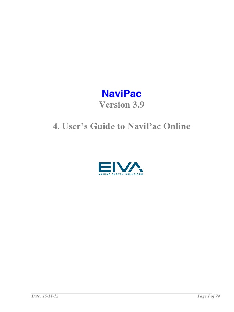 EIVA Manual | PDF | Navigation | Global Positioning System