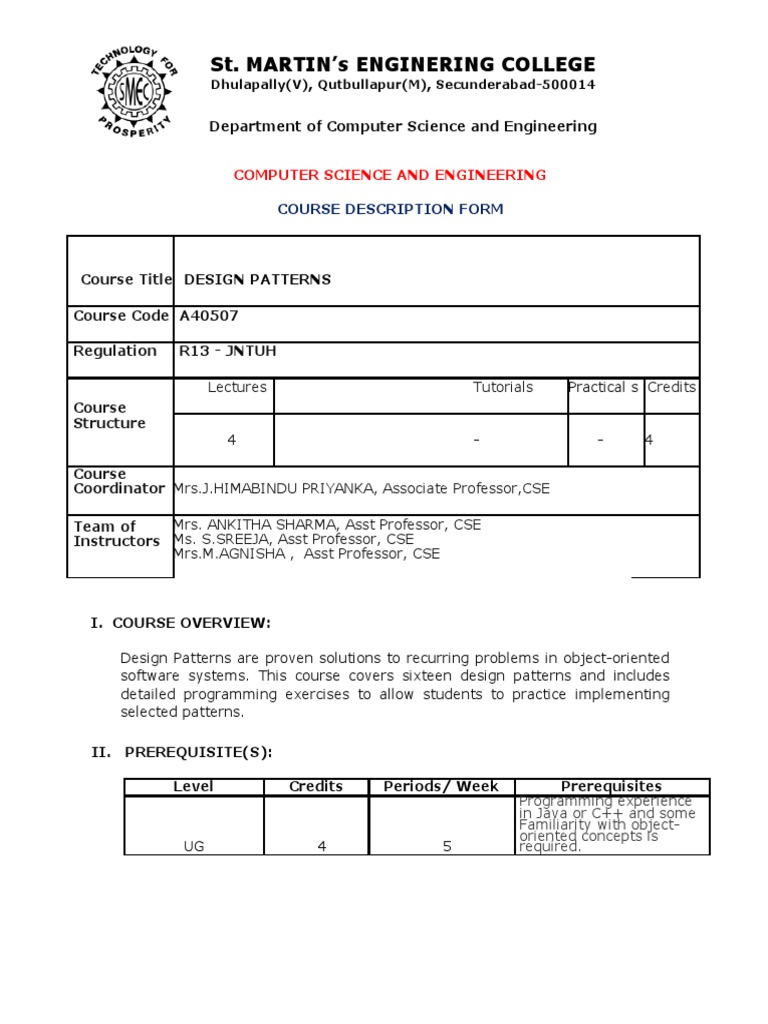 Design Patterns CDF PDF | PDF | Engineering | Software Design Pattern