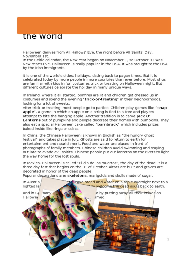 Global Halloween Traditions | PDF | Halloween | Trick Or Treating