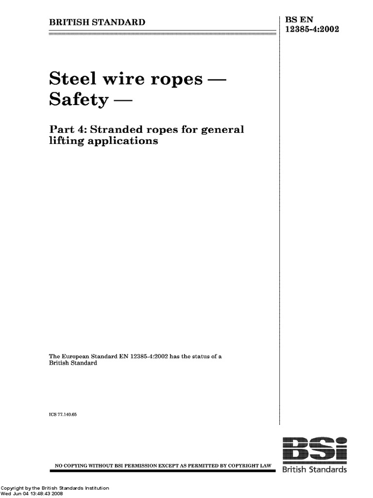 BS en 12385-4 PDF | PDF