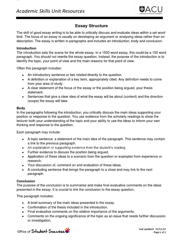 Essay Structure PDF | PDF