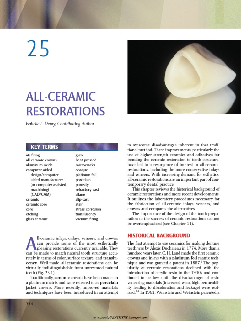 25 All Ceramic Restorations | PDF | Ceramics | Glasses