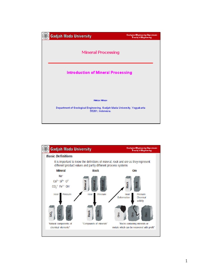 Chapter 2 Introduction of Mineral Processing | PDF | Sand | Mill (Grinding)