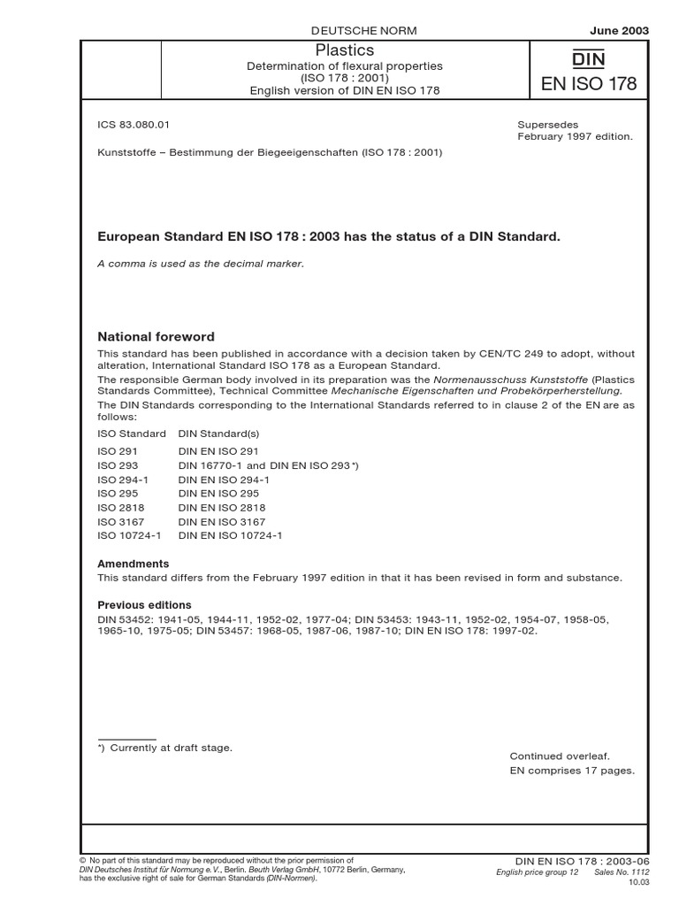 Iso 178 | PDF | Standards Organization | International Organization For Standardization