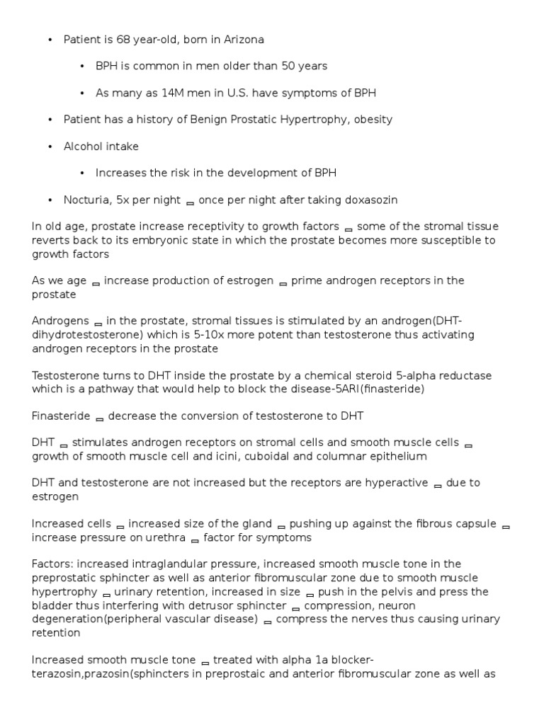 BPH Notes | Download Free PDF | Prostate | Prostate Cancer
