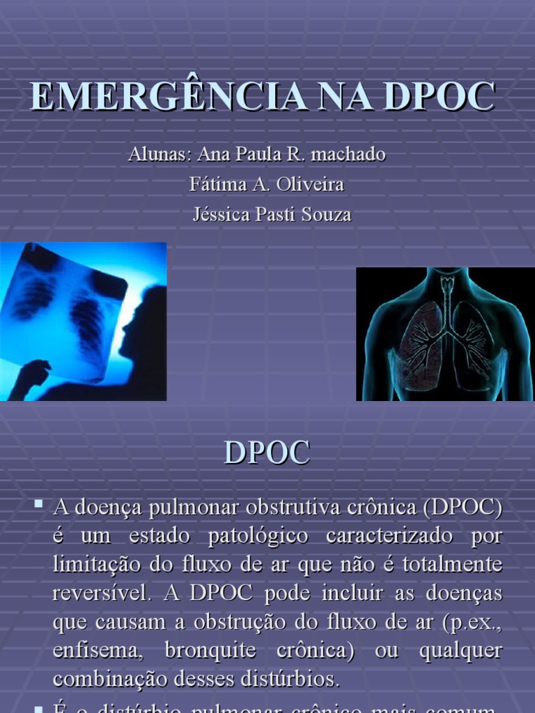 Emergência na DPOC: Sinais e Cuidados | PDF | Doença de obstrução ...